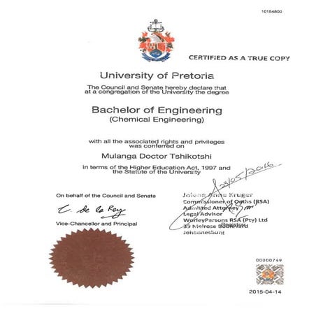 Graduation Certificate (Certified) | PDF