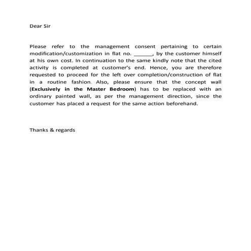 mail draft for construction | DOCX | Home Improvement | Home & Garden