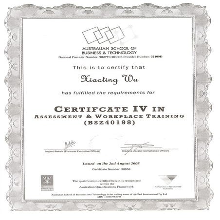 Cert IV in Assessment & Workplace Training | PDF
