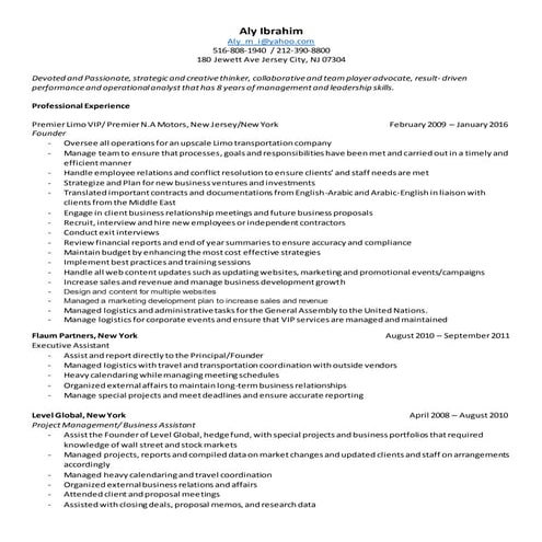 Aly Ibrahim Resume | DOCX