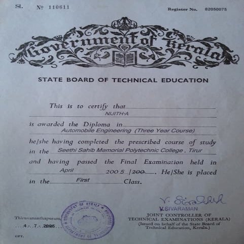 Diploma in Automobile Engg. | PDF