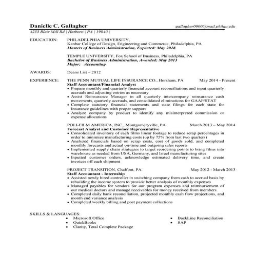 Danielle Resume 2014 | PDF