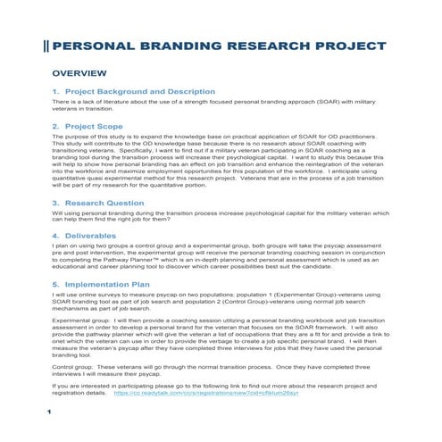 Personal Branding research project marketing material_38io | PDF