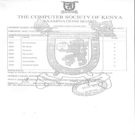 Comps Result Slips | PDF