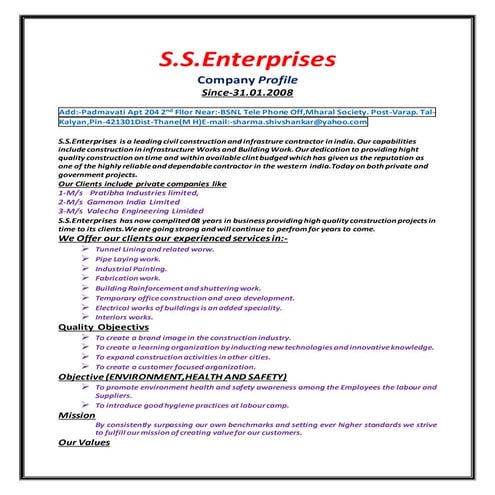 Latest Company Profile | PDF