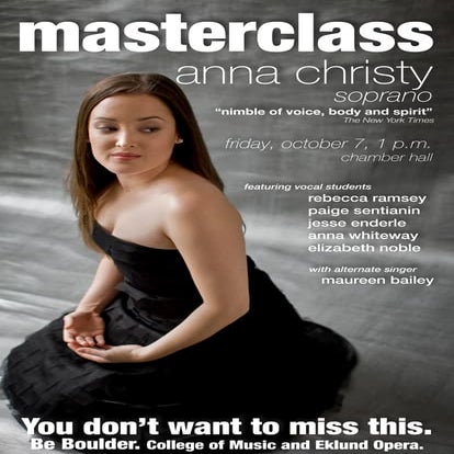 Anna Christy Masterclass Poster | PDF