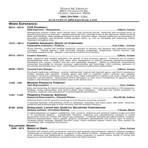 Dawn M French Resume | DOC