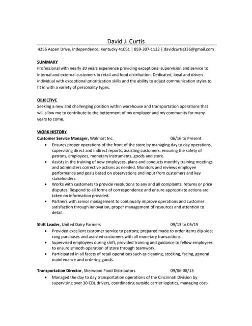 Resume 1 | PDF