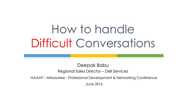 Difficult Conversations Planning Template | PDF
