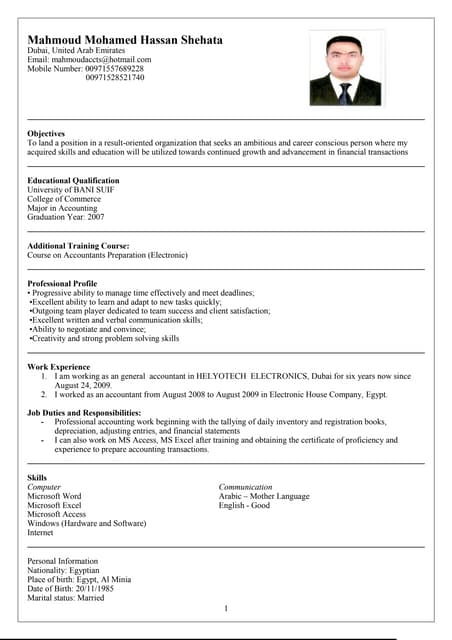 Bassam-Mohamed accountant c.v | PDF