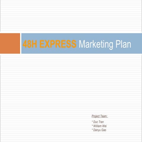 48h Express Marketing Strategy | PPT