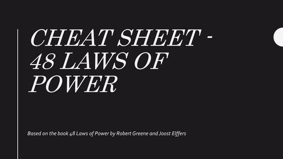 48 Laws Of Power | PPTX