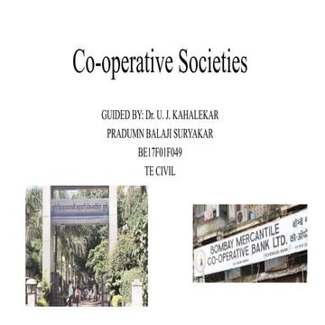Co-operative Society in India. | PPTX