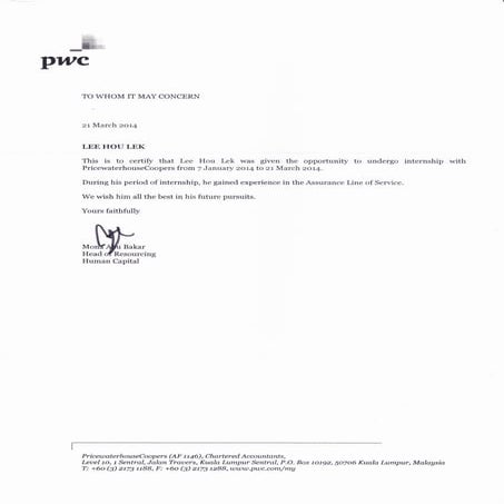 PwC Testimonial | PDF