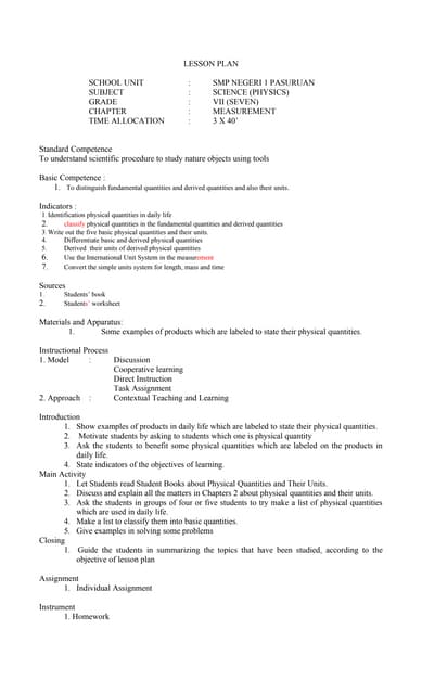 Sample Detailed Lesson Plan | DOCX