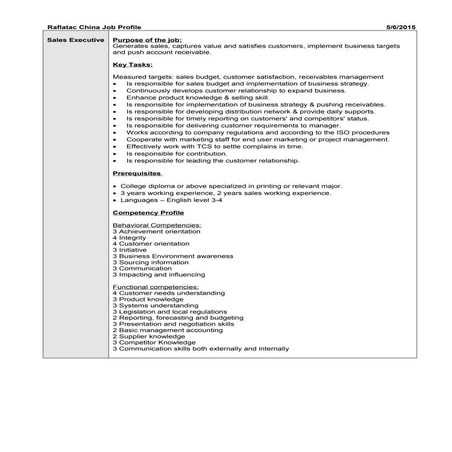 Sales Executive | DOC