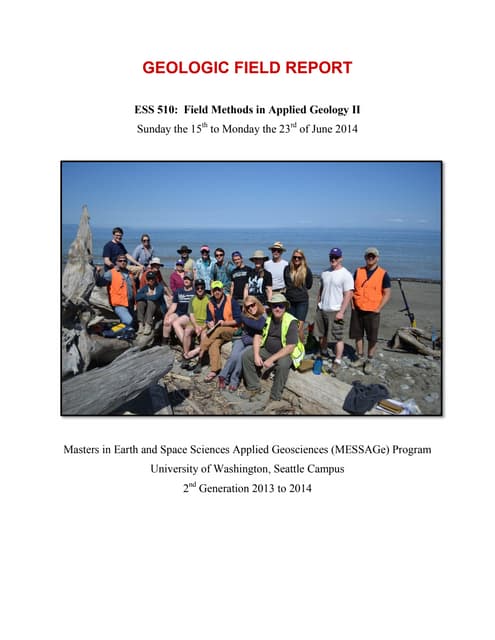 Geology field visit report | PDF
