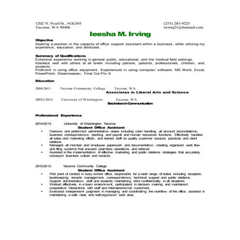 DC Resume | DOCX