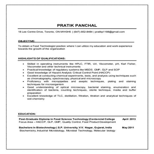 Pratik Resume 2015 march | DOCX