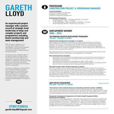 Gareth_Lloyd_CV_v8 | PDF