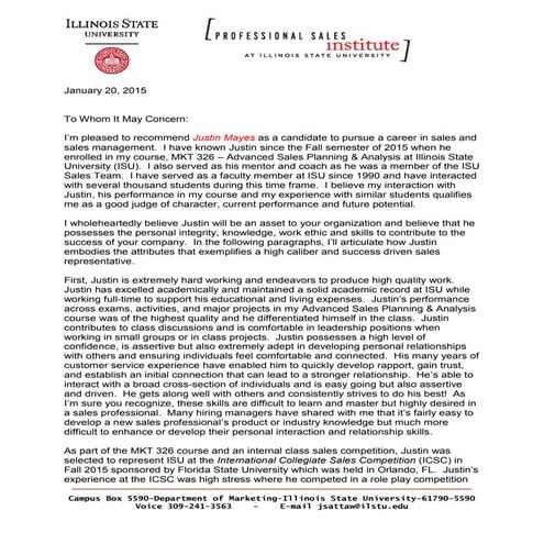 2015 Dr. Attaway ISU Letter of Rec | PDF