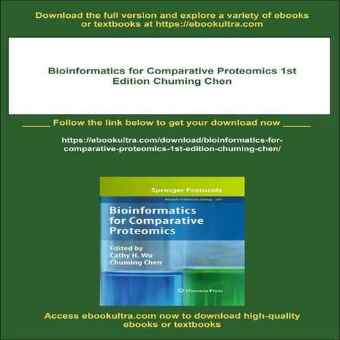 Bioinformatics for Comparative Proteomics 1st Edition Chuming Chen | PDF
