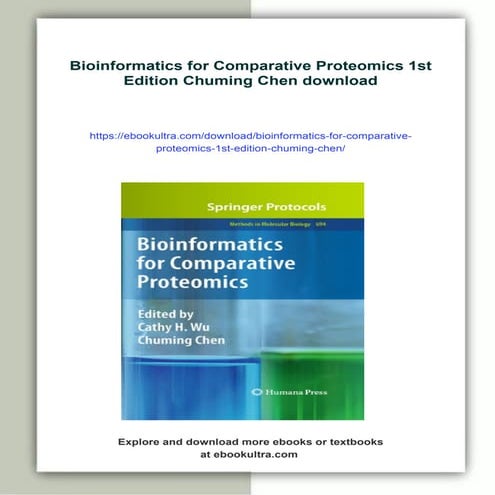 Bioinformatics for Comparative Proteomics 1st Edition Chuming Chen | PDF