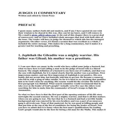 49152847 judges-11-commentary | PDF | Adoption and Fostering | Parenting