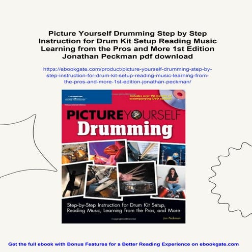 Picture Yourself Drumming Step by Step Instruction for Drum Kit Setup Reading Music Learning ...