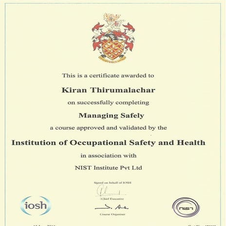 MS (IOSH) | PDF