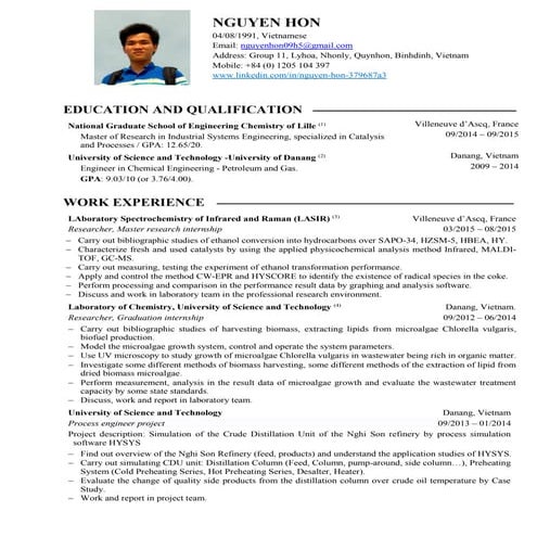Thai.curriculum vitae | PDF