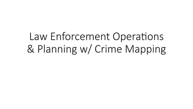 Module 1 police operational planning | DOCX
