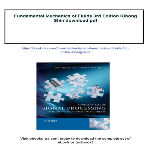 Fundamental Mechanics of Fluids 3rd Edition Kihong Shin | PDF