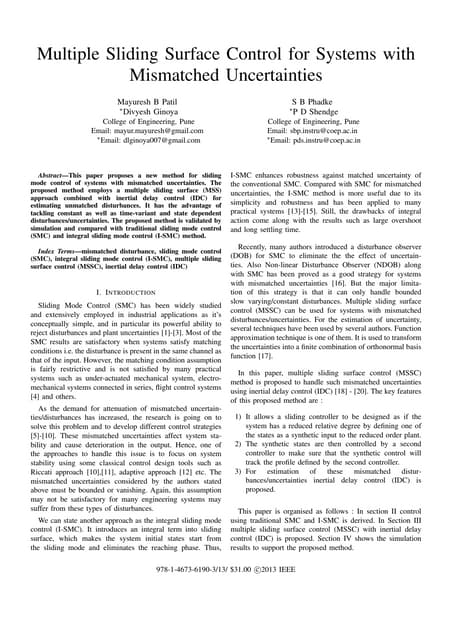 Fuzzy logic based sliding surface adjustment of second-order sliding mode controllers | PDF