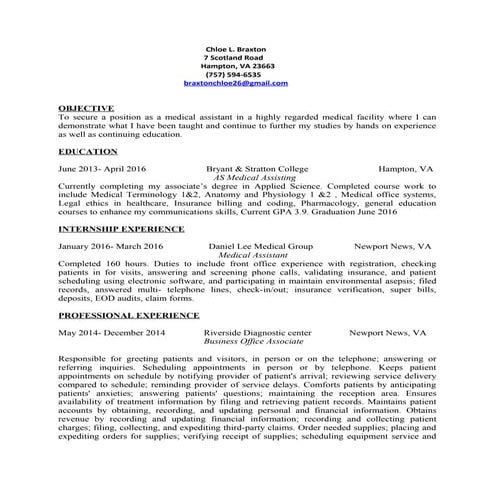 Marianne's Resume updated | RTF