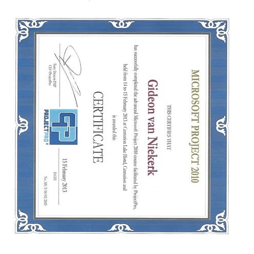 MS Projects 2010 Introductory Certificate | PDF