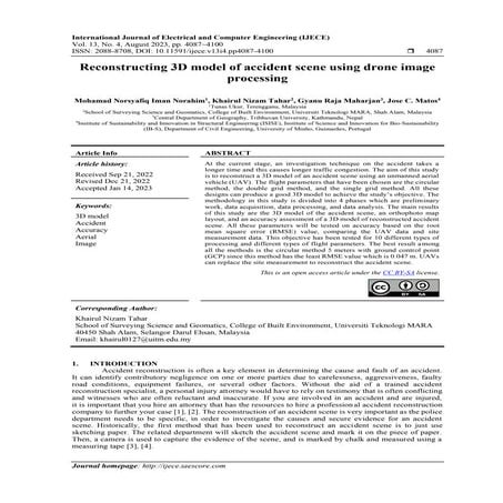 Reconstructing 3D model of accident scene using drone image processing | PDF | First Aid | Injuries
