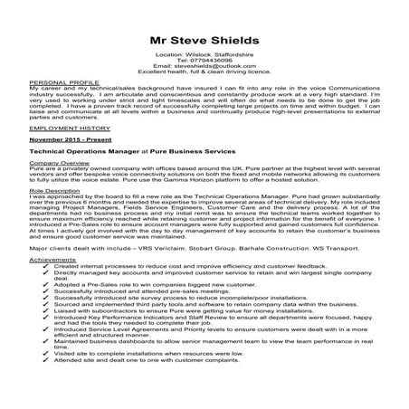 CV 2016 Steve Shields | PDF