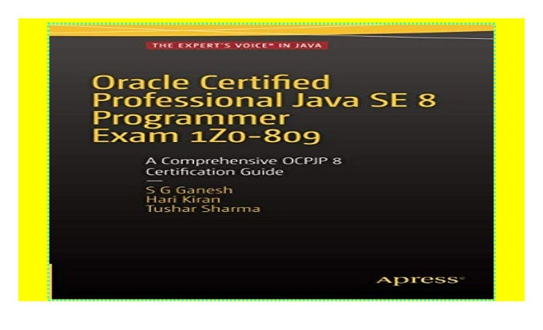 Oracle Certified Professional Java Se 8 Programmer Exam 1z0 809 A C 2079