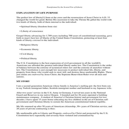 Declaration of Life Purpose & Proposal | PDF