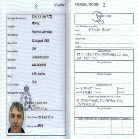 Stephen M McKay - Seamans Discharge Book | PDF