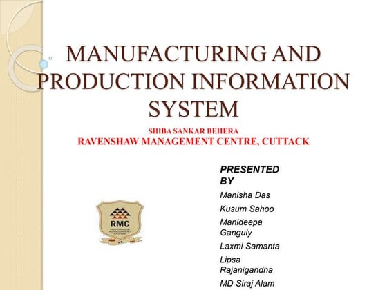 Information system for production management | PPT