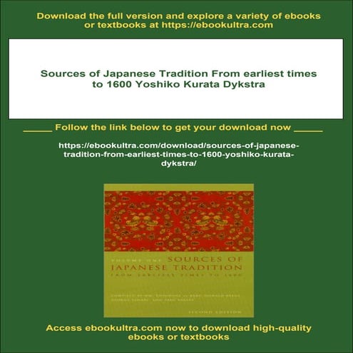 Sources of Japanese Tradition From earliest times to 1600 Yoshiko ...