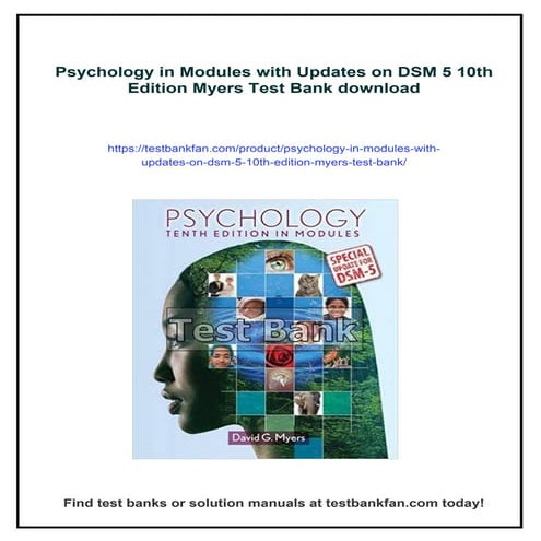 Psychology in Modules with Updates on DSM 5 10th Edition Myers Test ...