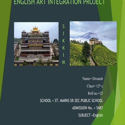 English Sikkim project P F D for class 10 | PPT