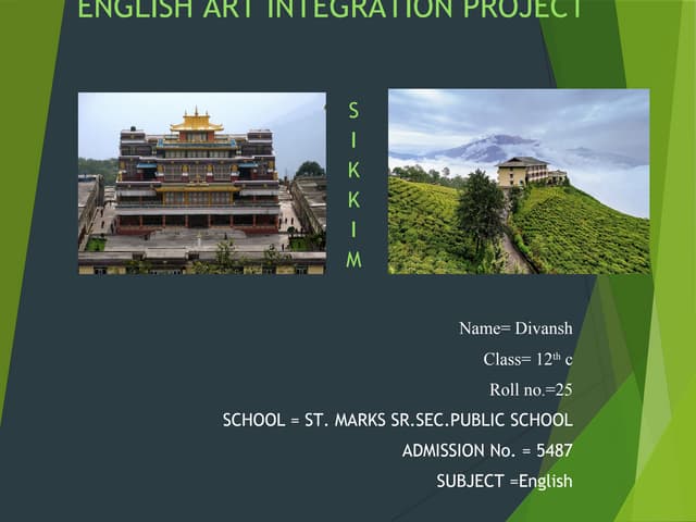 Sikkim Project File (presentation) | PPTX