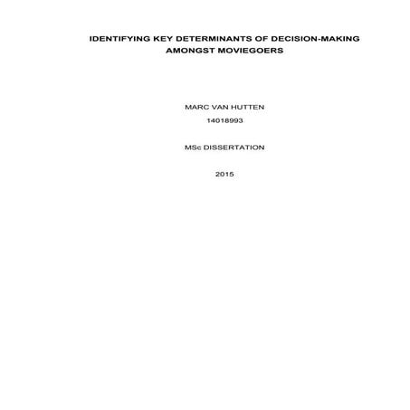 MSc Dissertation Strategic Marketing UB14018993 | PDF