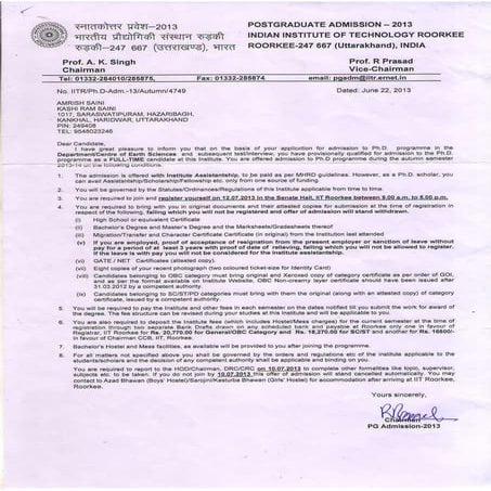 IITR offer letter for Phd.PDF