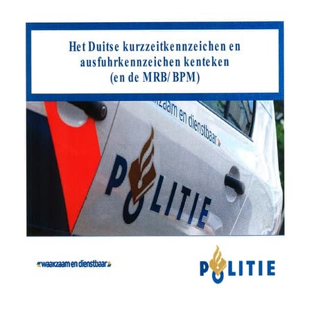 Uitgelekt document Politie: Duits Exportkenteken | PDF