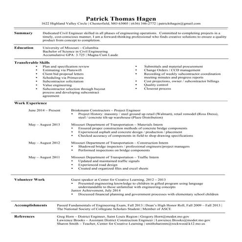Paul Khawli Bilingual Engineer Resume | DOCX